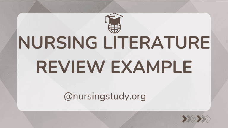 Nursing Literature Review Example: Research Guides And Tips